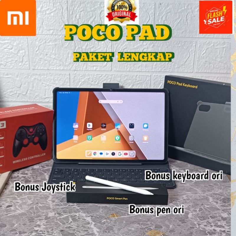 Jual XIAOMI POCO PAD FULLSET PLUS BONUS KEYBOARD DAN PENSIL ORI MULUS ...