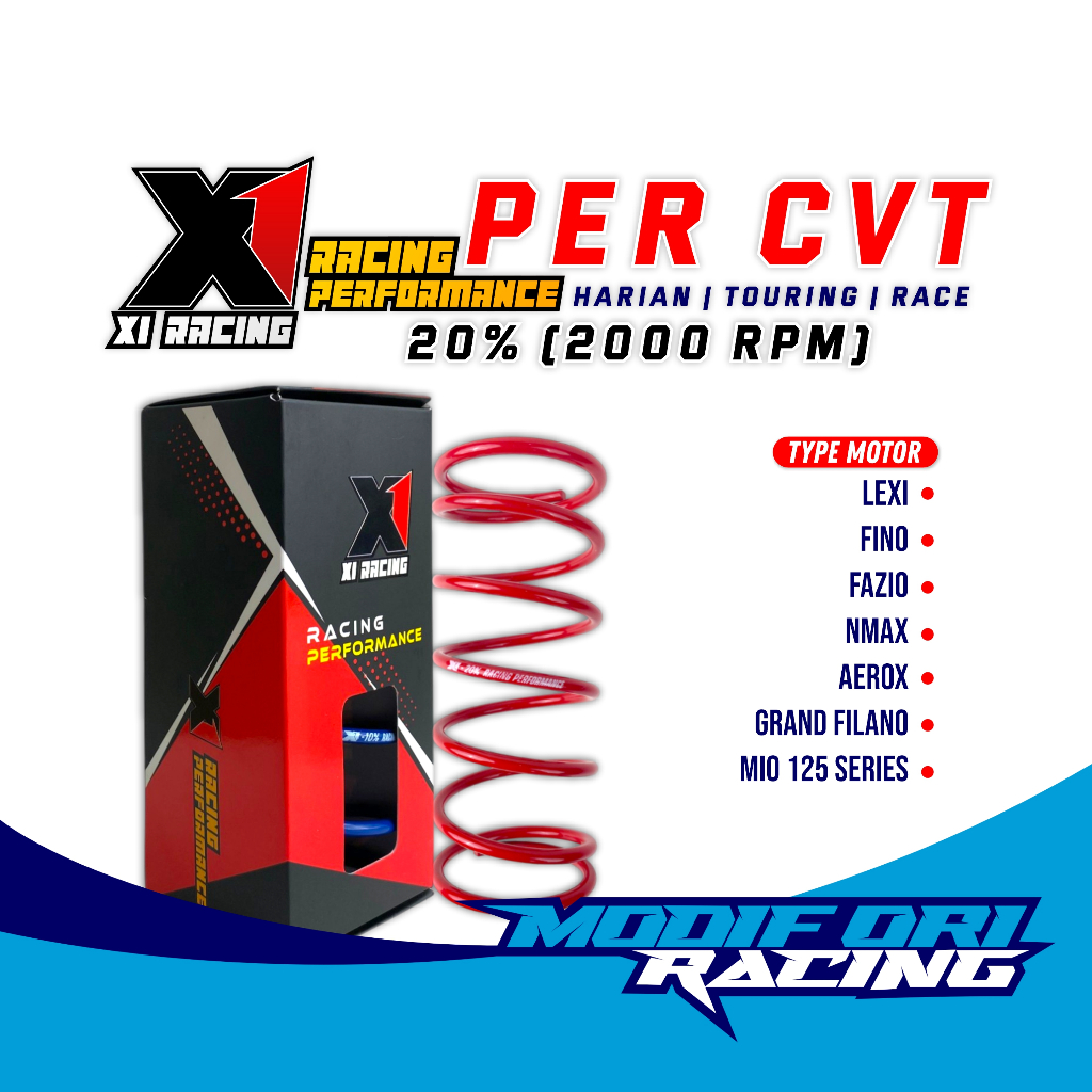 Jual PER CVT 2000 RPM X1 RACING - YAMAHA NMAX AEROX LEXI - FILANO FAZIO ...