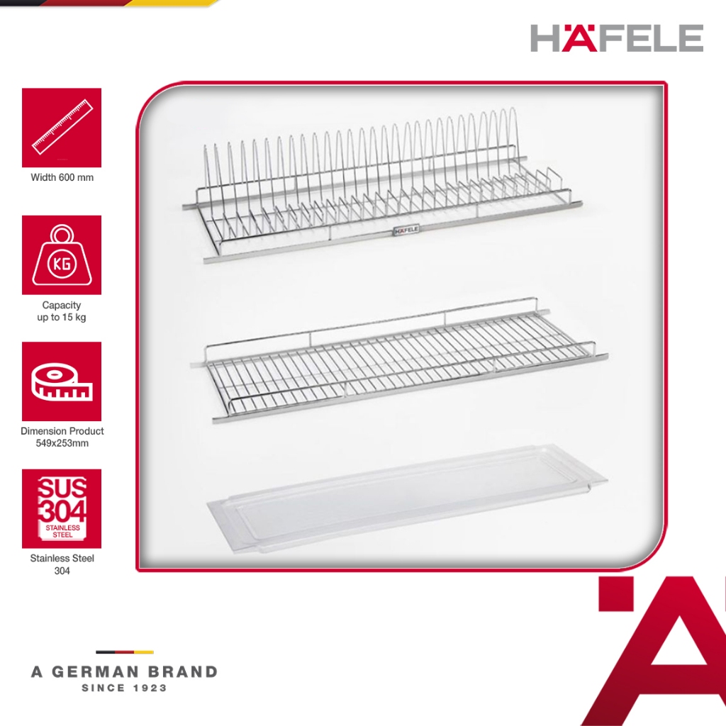 Jual Hafele Allegro Rak Piring Dish Rack Stainless Steel Kabinet Dapur ...