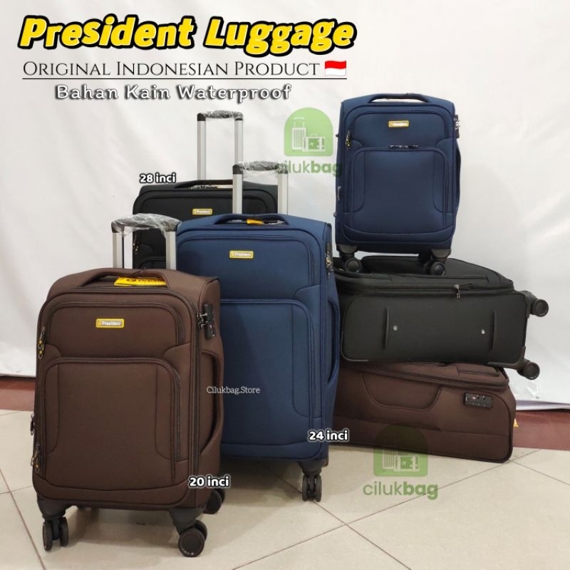 Jual Koper President Kain Waterproof 20 inch 24 inch 28 inc TSA-Lock ...