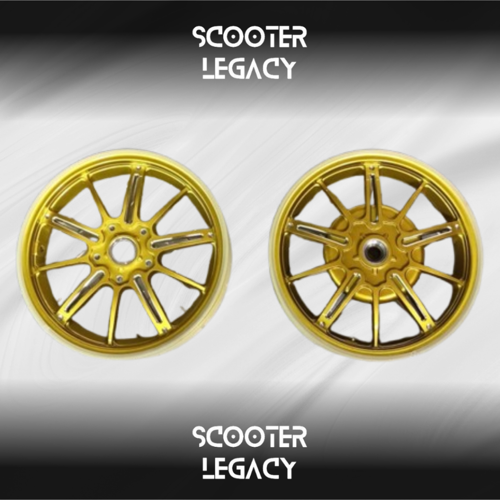 Jual Velg CNC Casting Model Drag Gold Vespa Sprint Primavera S LX LXV ...