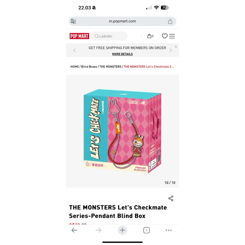 Jual THE MONSTERS Let's Checkmate Series-Pendant Pop Mart (selected ...