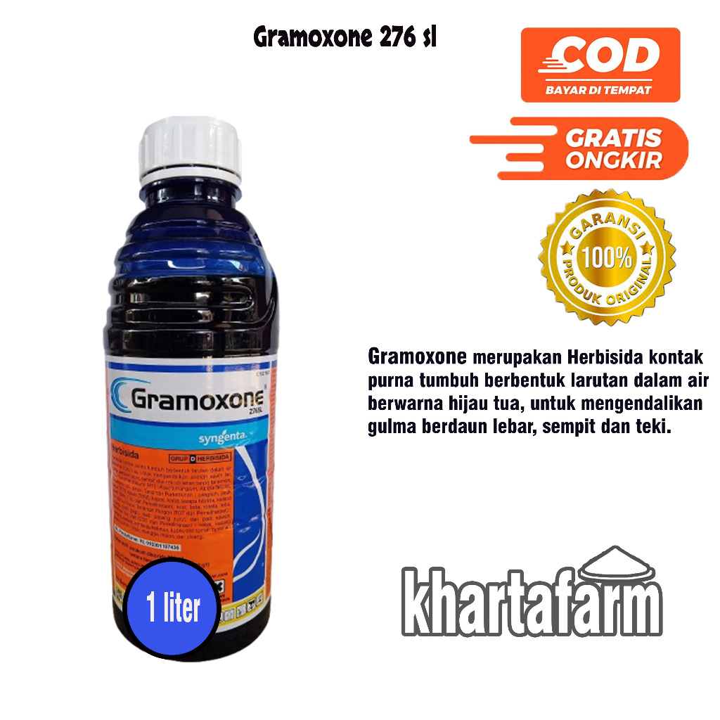 Jual GRAMOXONE 276SL HERBISIDA RACUN PEMBASMI RUMPUT & GULMA 1 LITER ...