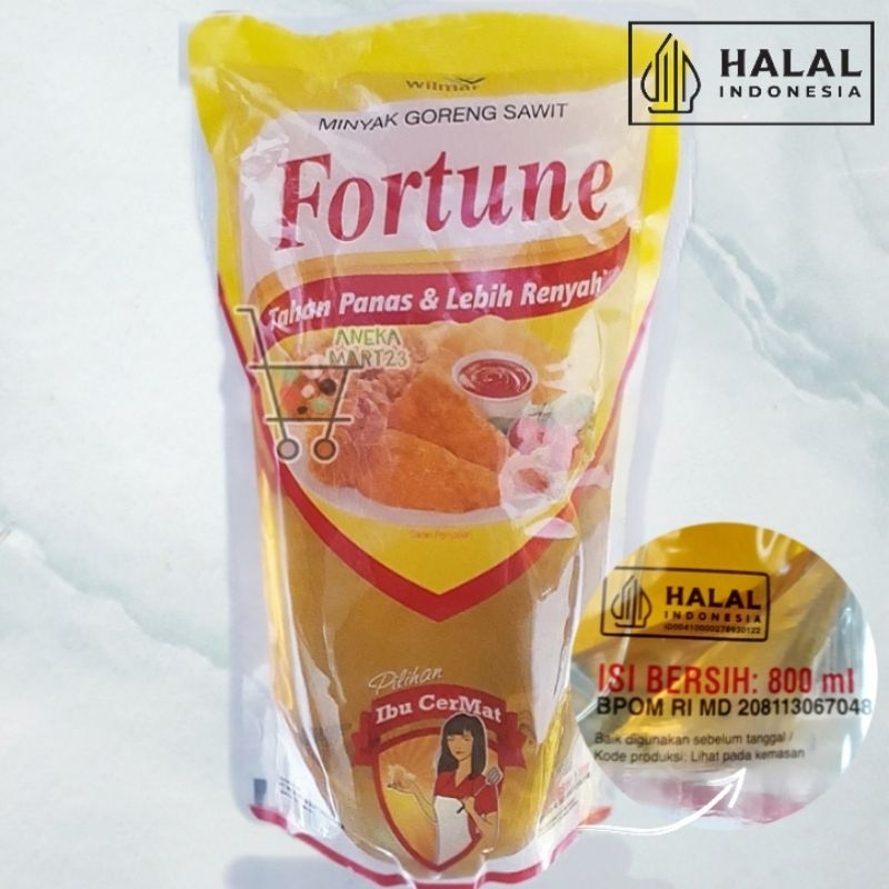 Jual FORTUNE 800ml Minyak Goreng Refill Pouch Exp.Apr 2027 | Shopee ...