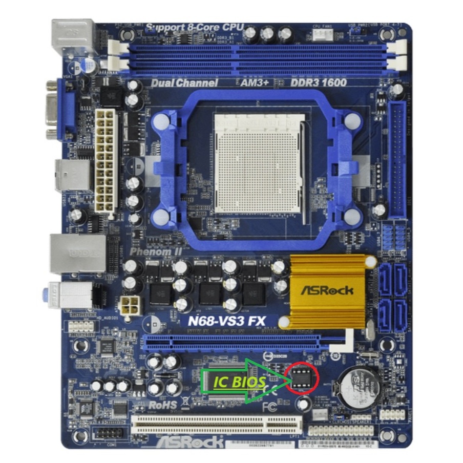 Jual IC BIOS ASRock N68-VS3 FX | Shopee Indonesia