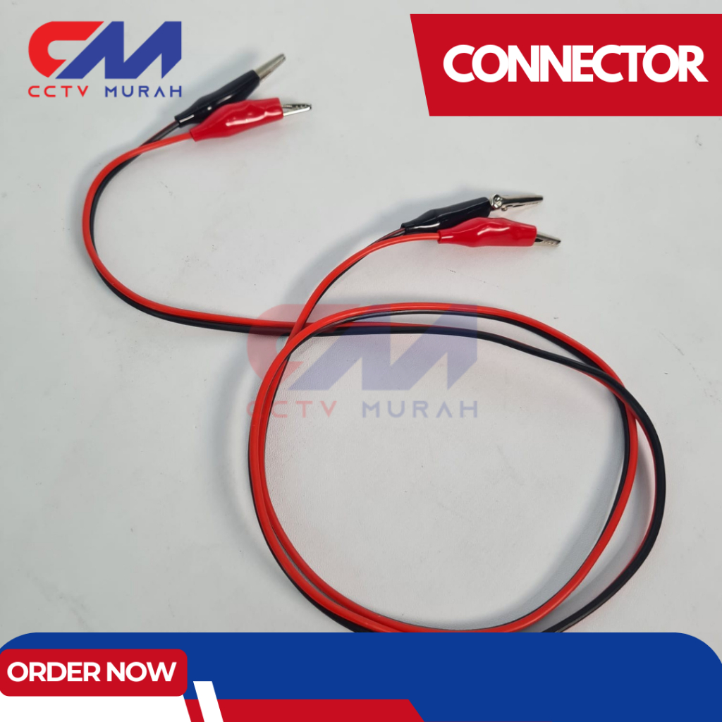 Jual KABEL CAPIT BUAYA TO CAPIT BUAYA 1 SET MERAH & HITAM 1 METER ...