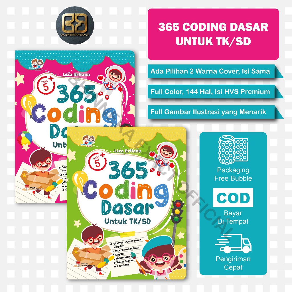 Jual Buku Anak 365 Coding Dasar Untuk TK/SD Dilengkapi Aktivitas Anak ...