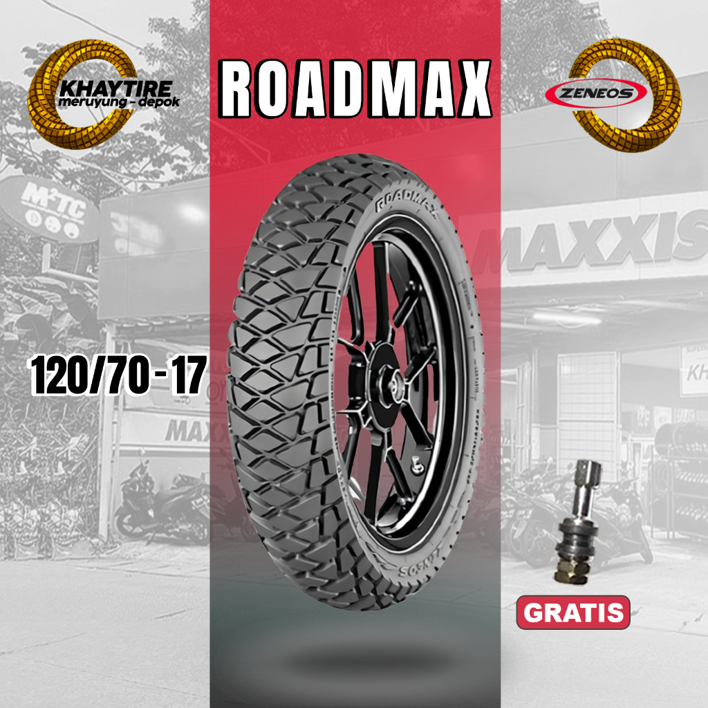 Jual Ban Motor Adventure - GTR - MX KING - Supermoto Zeneos Roadmax 120/70 Ring 17 Tubeless ...