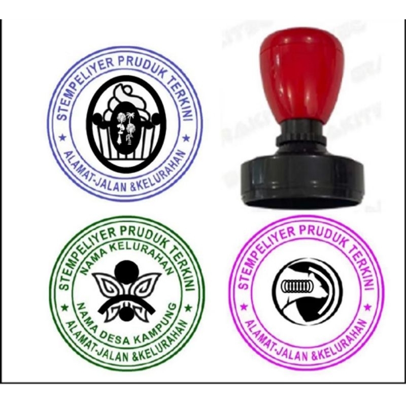 Jual STEMPEL BULAT 35mm,stempel flas, stempel otomatis, stempel warna tanpa bantalan | Shopee ...