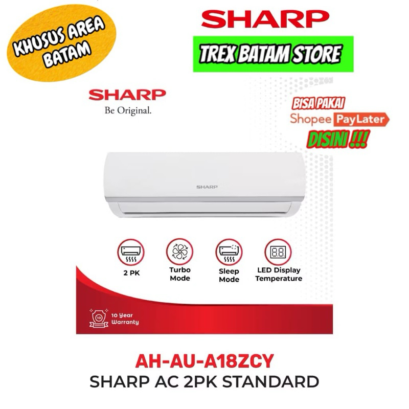 Jual AC SHARP 2 PK A18CZY GARANSI RESMI + JASA PASANG [ BATAM ] | Shopee Indonesia