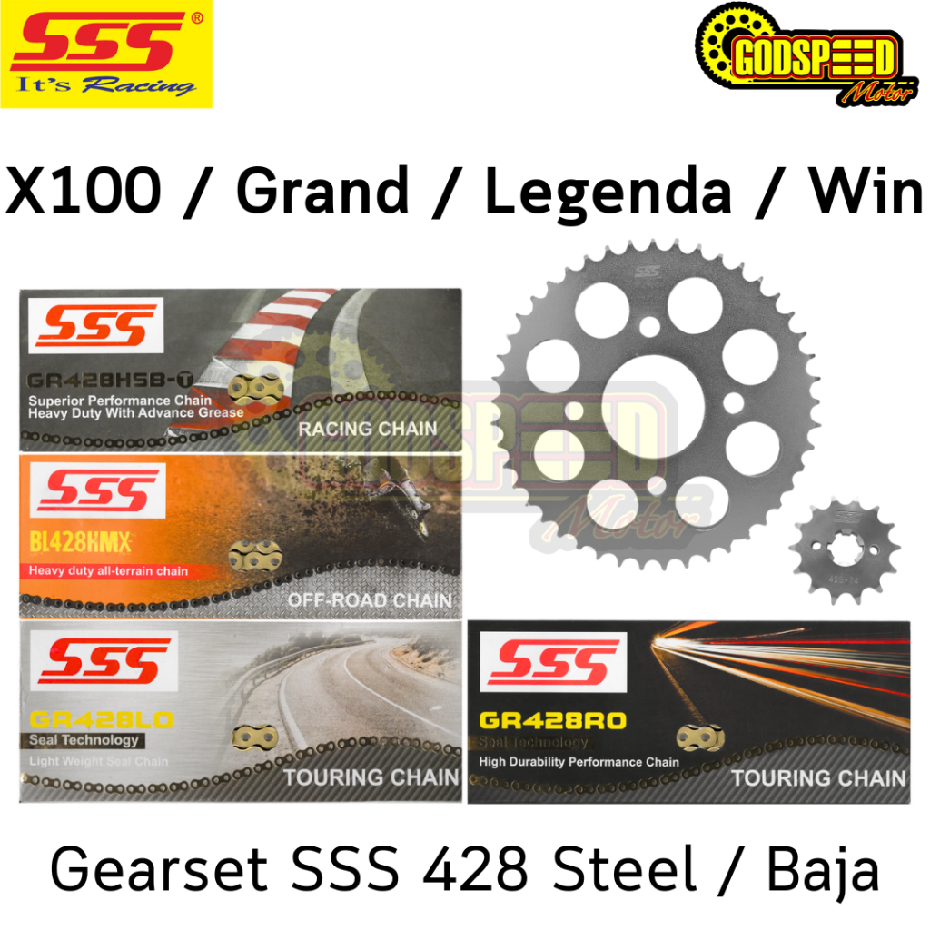 Jual GEARSET / GIRSET SSS SUPRA X 100 / GRAND / LEGEND / WIN SSS 428 ...