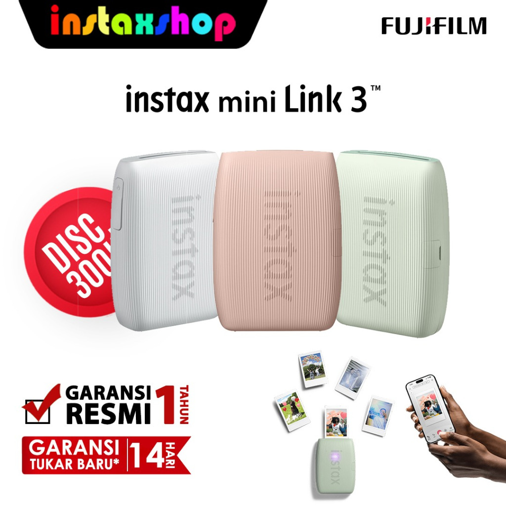 Jual FUJIFILM Instax Mini Link 3 Smartphone Printer Link3 Instax printer | Shopee Indonesia