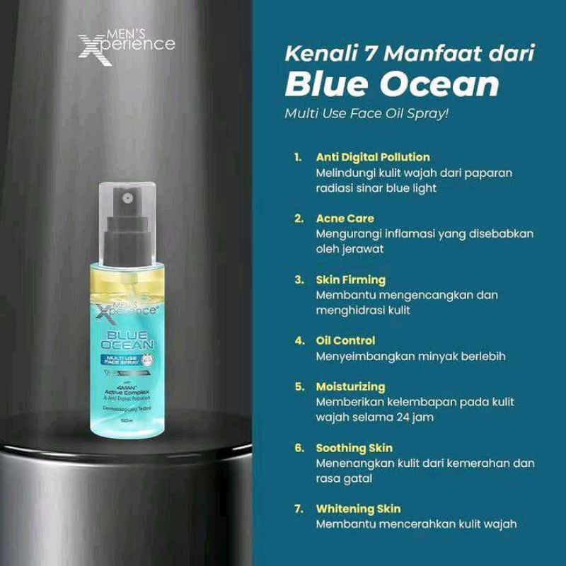 Jual MenXperience Blue Ocean Multi Use Face Spray | Shopee Indonesia
