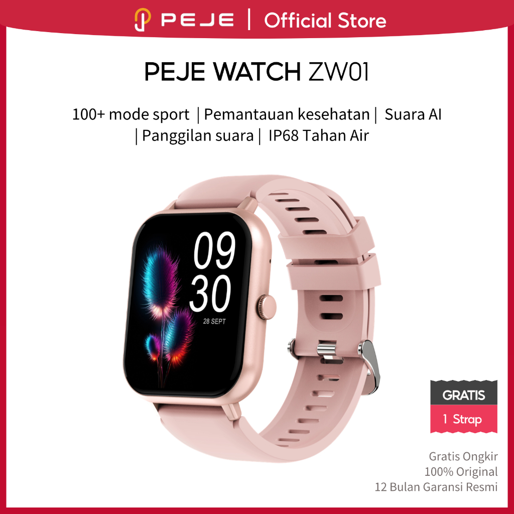 Jual PEJE Smart Watch Wanita ZW01 Jam Tangan Classic Design 24/7 Health ...