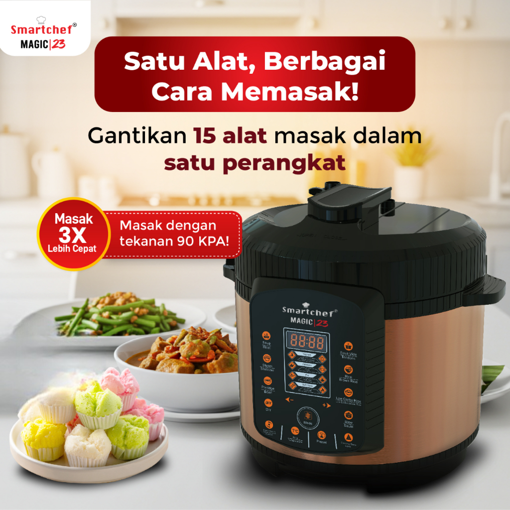Jual Smart Chef Low Carbo Presto Listrik Multicooker Smart Cooker Slow ...