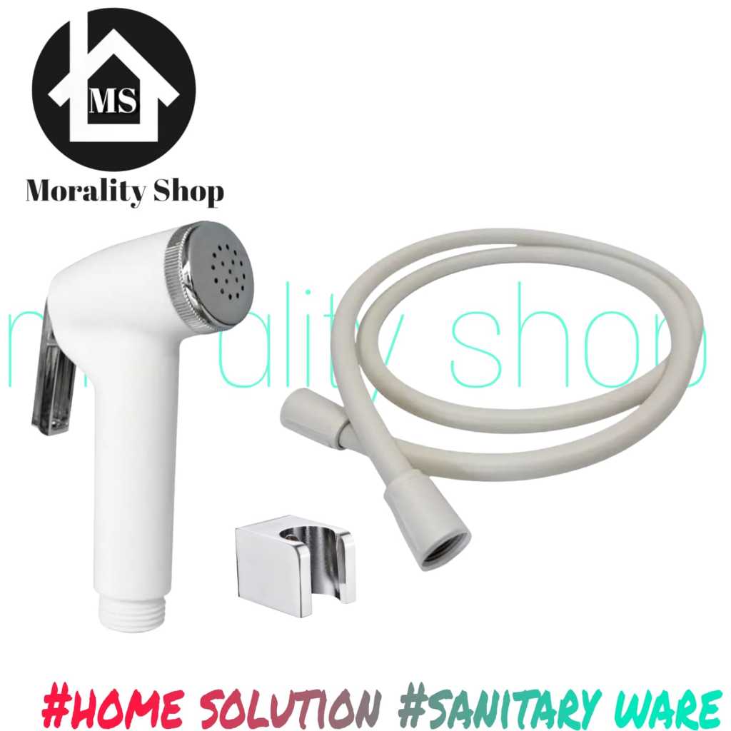 Jual jet shower putih murah bahan plastik model toto minimalis dengan ...