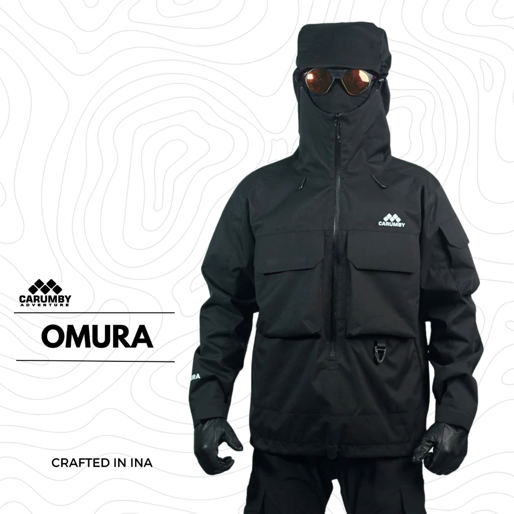 Jual Jaket Gunung Carumby Omura Polos Hitam Pria Wanita | Shopee Indonesia