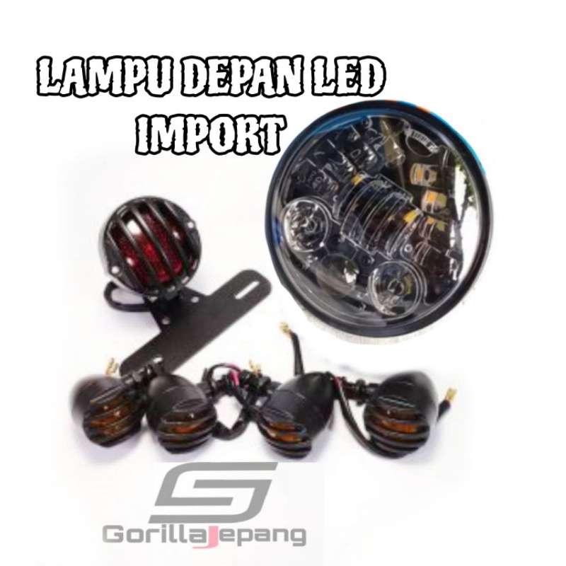 Jual lampu depan day maker bulat custom japstyle led motor indikator ...