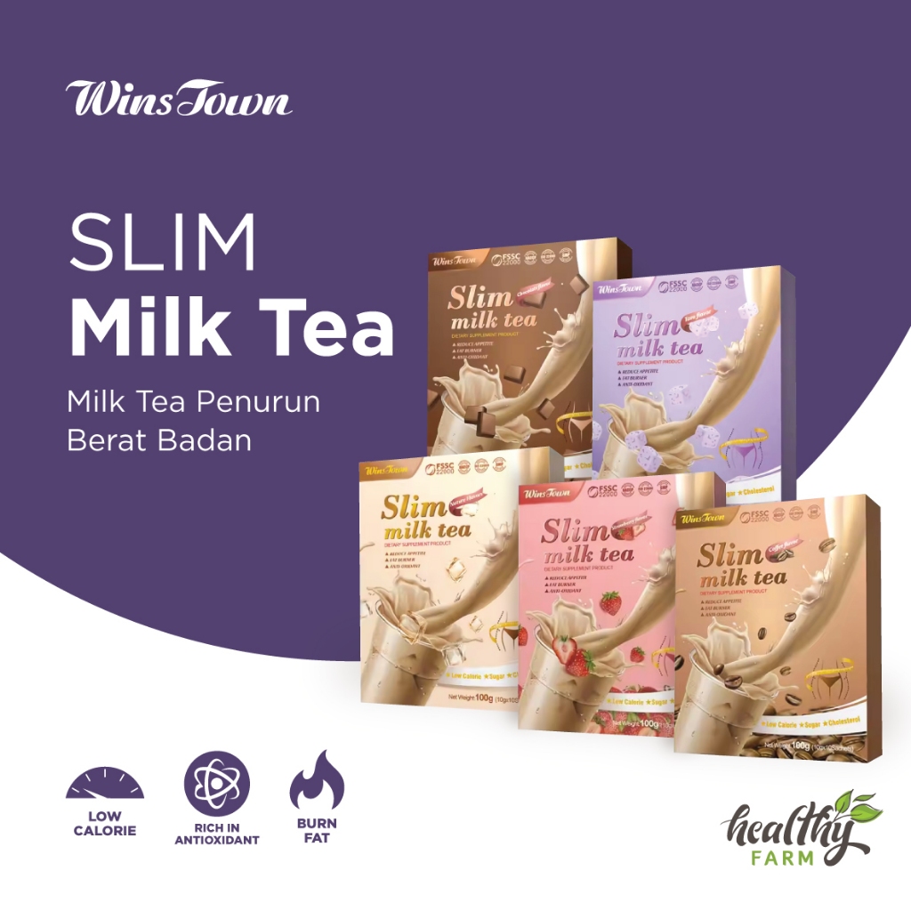 Jual Wins Town Slim Milk Tea / Teh Pembakar Lemak / Slimming Milk Tea | Shopee Indonesia