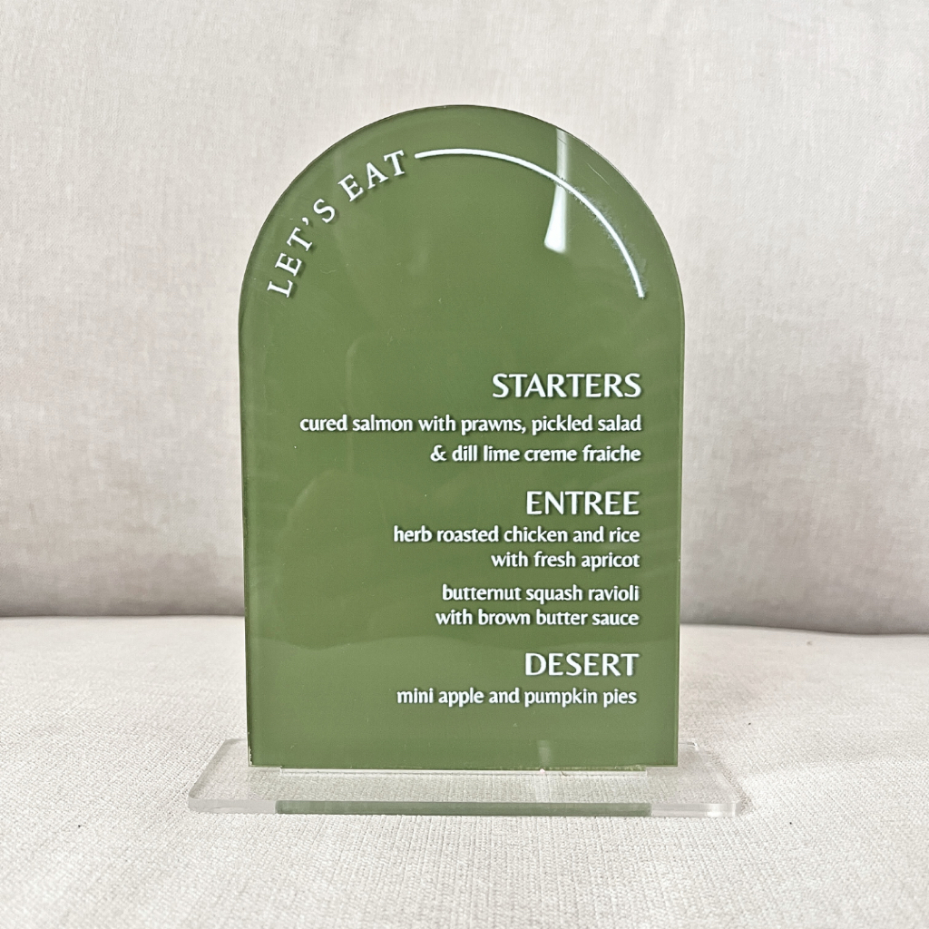 Jual 31. Menu Akrilik Resto Nomer Meja Akrilik Frosty / Akrilik Satin ...