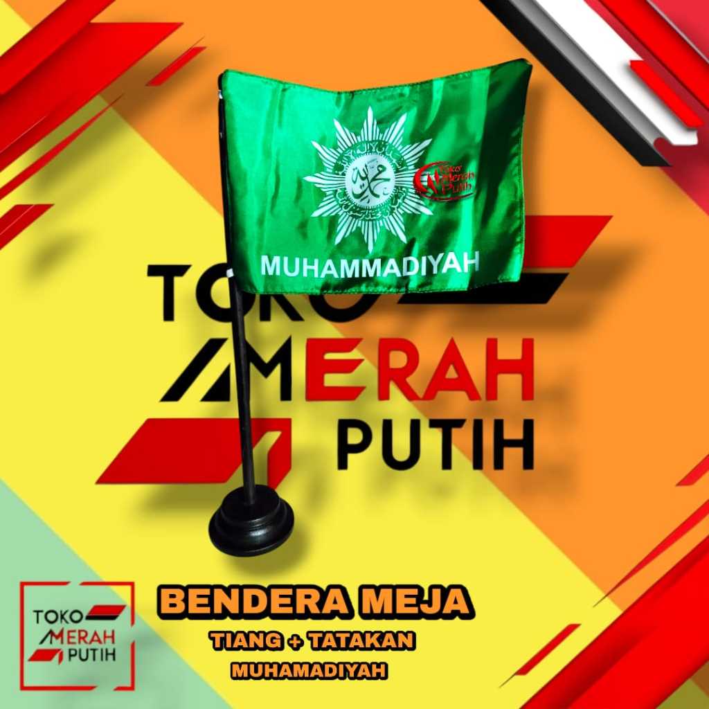Jual 1 SET bendera meja MUHAMMADIYAH | Shopee Indonesia