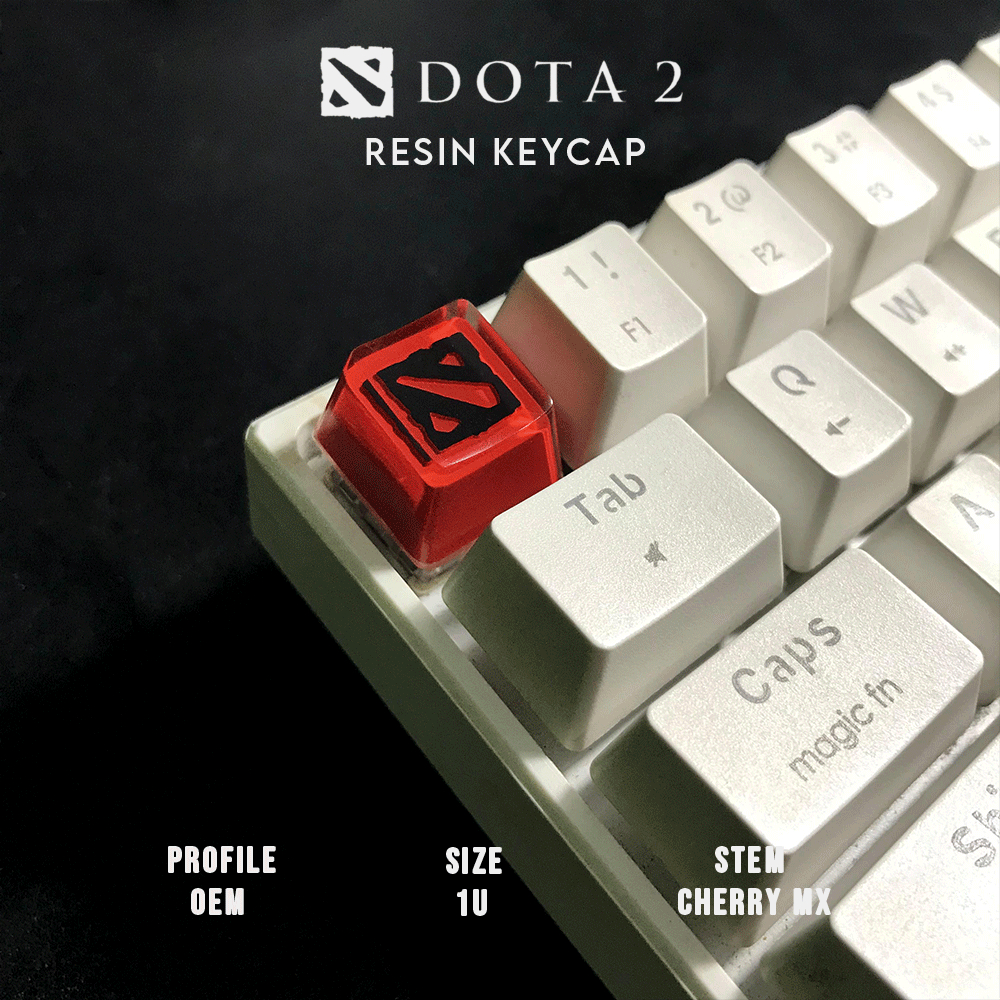 Jual Logo Dota Icon Resin Keycap OEM Profile For Cherry MX Compatible ...