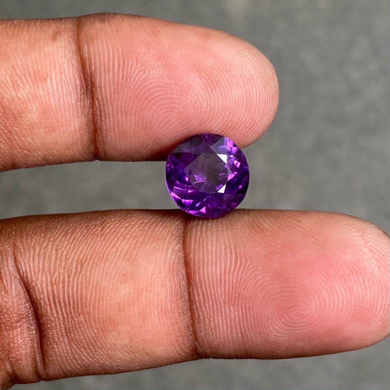 Jual Batu Kecubung Ungu Natural Amethyst kecubung Round shape amethyst ...