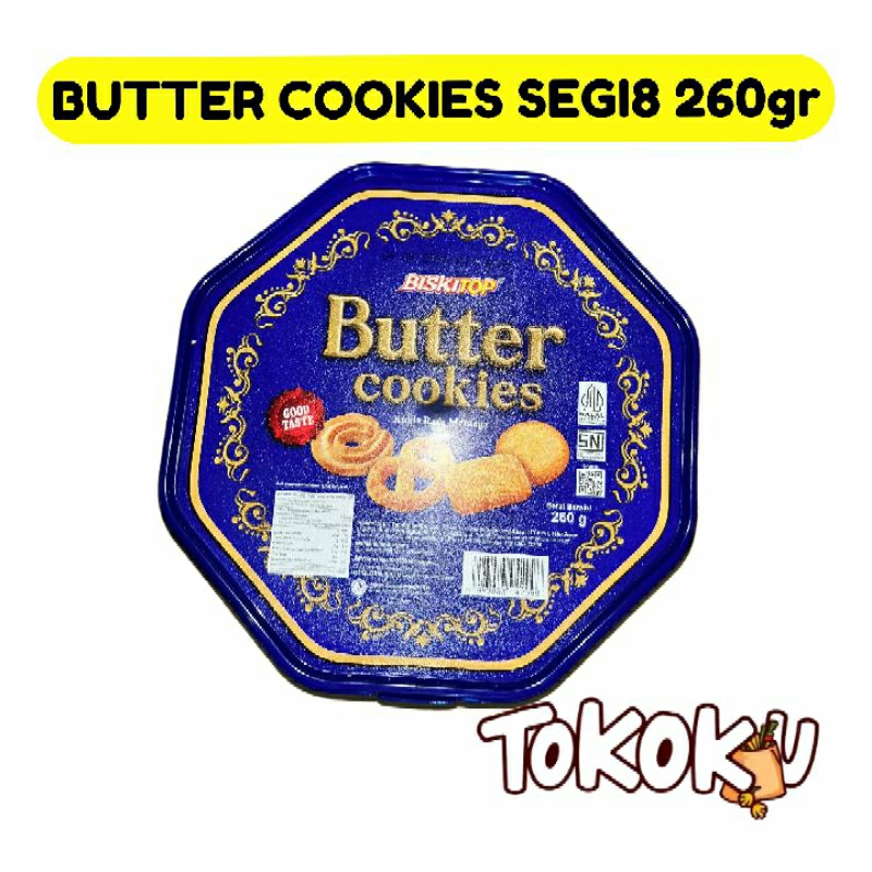 Jual BISKITOP BUTTER COOKIES SEGI8 260gr | Shopee Indonesia
