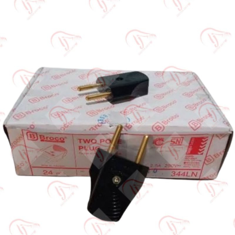 Jual BROCO STEKER GEPENG PIPIH DATAR 344LN TWO POLE PLUG STEKER BIASA ...