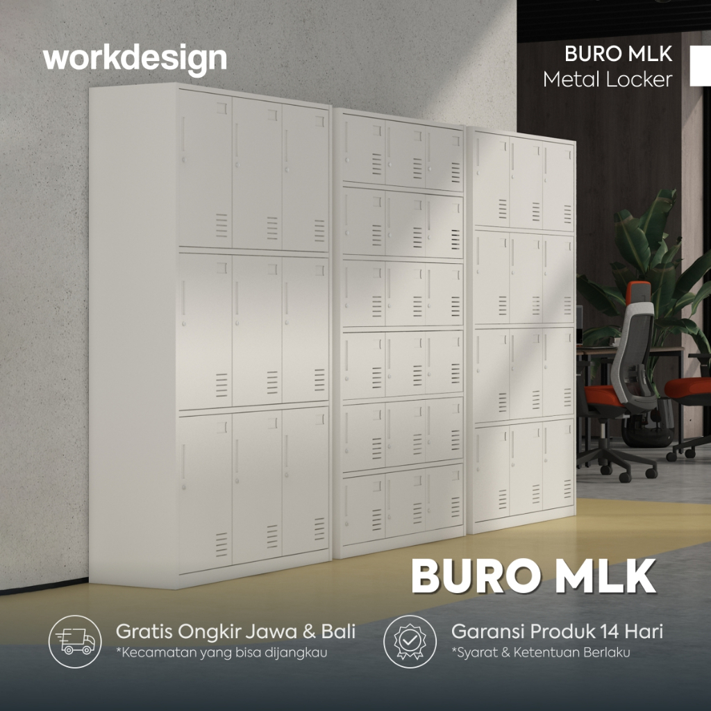 Jual Workdesign Buro MLK Loker Besi / Lemari Loker | Shopee Indonesia