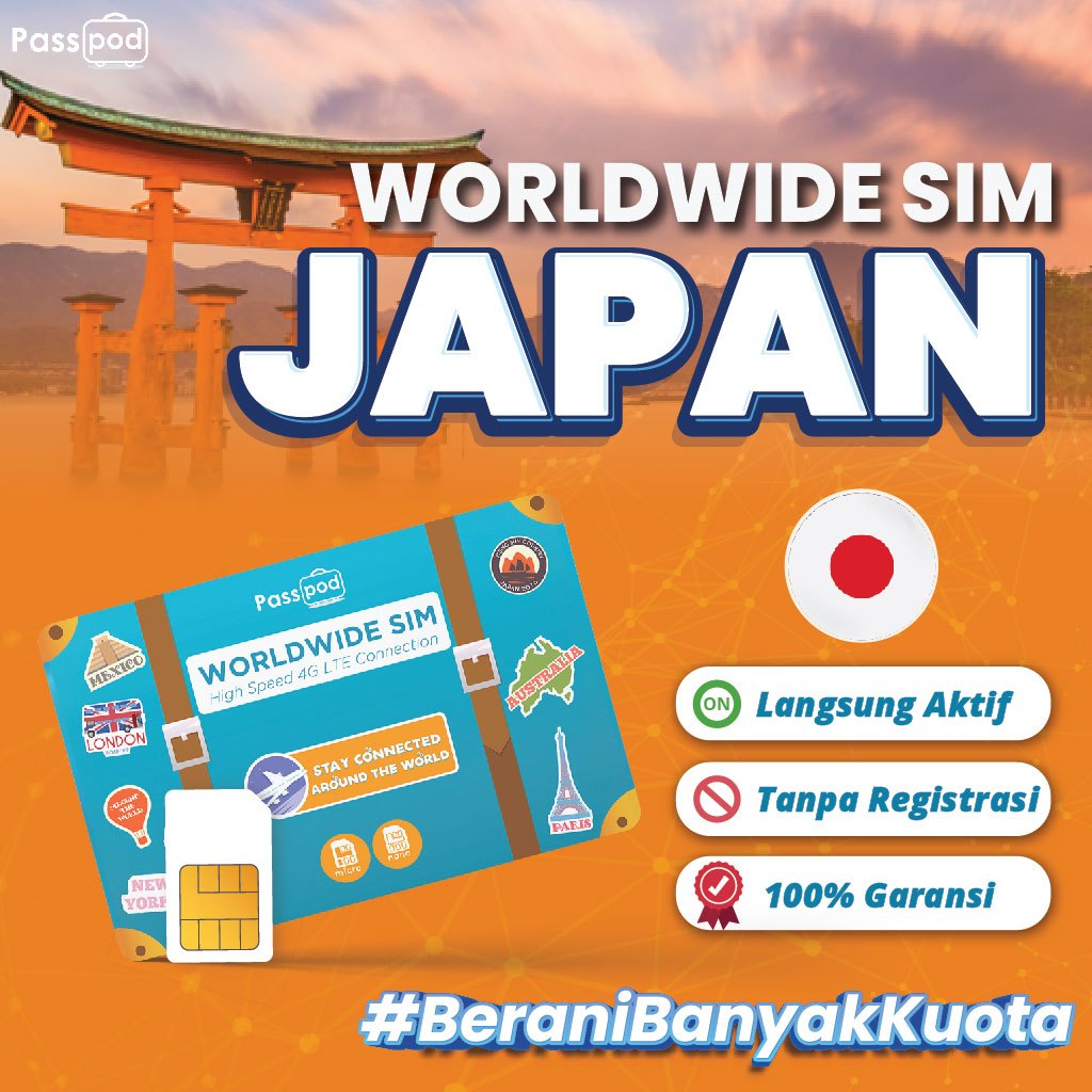 Jual Sim Card Jepang/Japan/Paket Data Luar Negeri 7 Days 3GB Quota ...