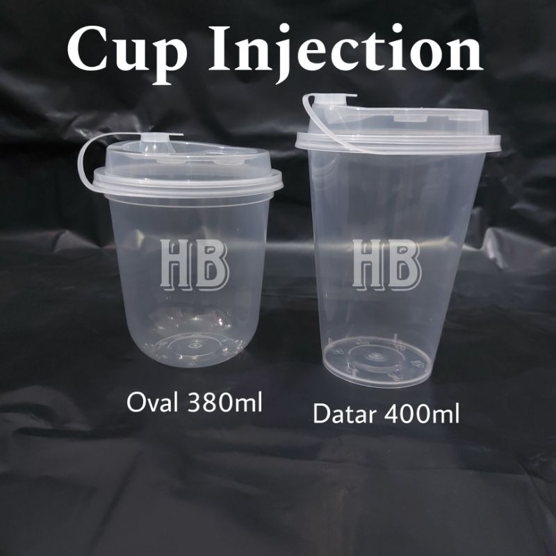 Jual [25 pcs] Cup Injection Oval 380ml / Cup Injection 400ml / Thinwall ...