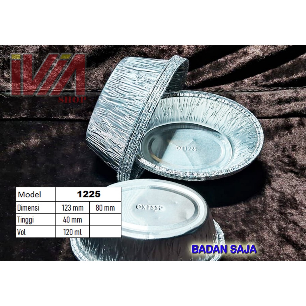 Jual OX 1225 BADAN saja alumunium foil cup Oval | Shopee Indonesia