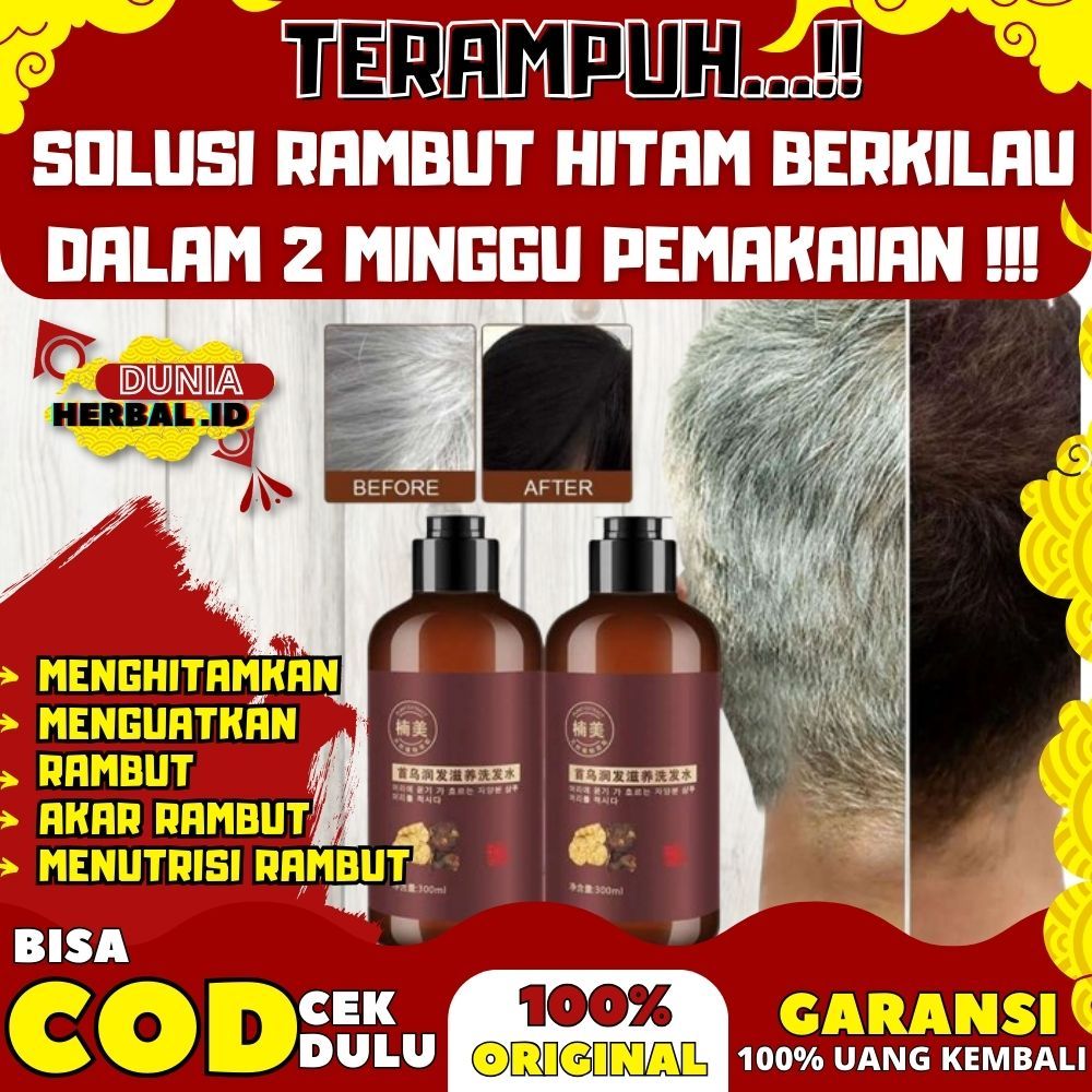 Jual Sampo Shampoo Shampo Penghitam Rambut Uban Menghitamkan Rambut Beruban Shampo Penghitam ...