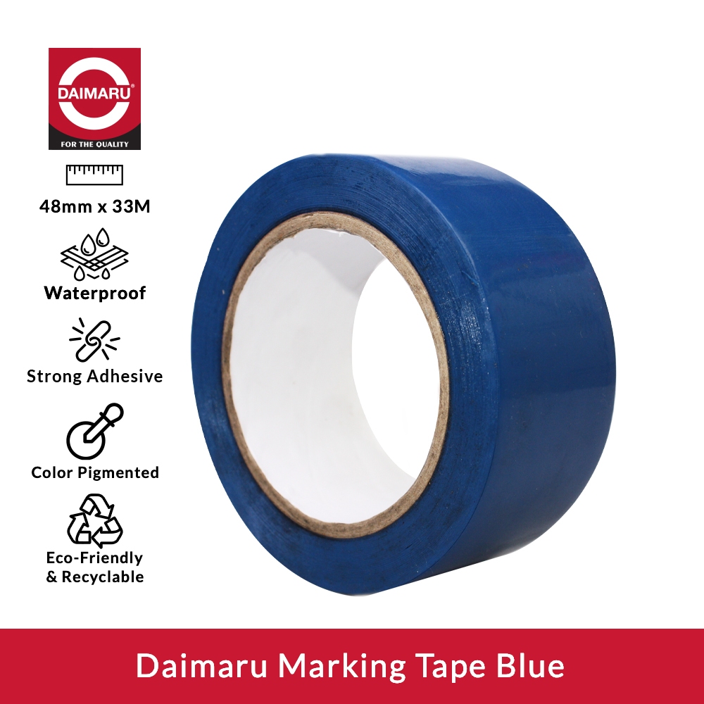 Jual Daimaru PVC Marking Tape Blue Lakban Penanda Lantai Biru 48mm x ...