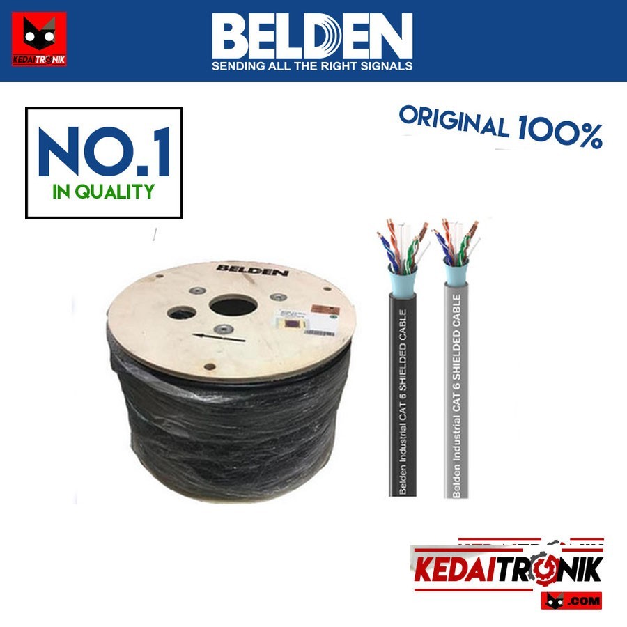 Jual NEW Kabel Belden STP Cat6 50106F 305m 1000 Feet Outdoor 1 Roll ...