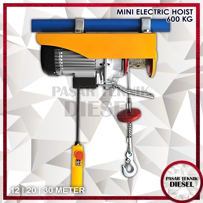 Jual Electric Wire Rope Hoist 600 KG x 12 Meter PA 600 Mini Mesin Takel ...