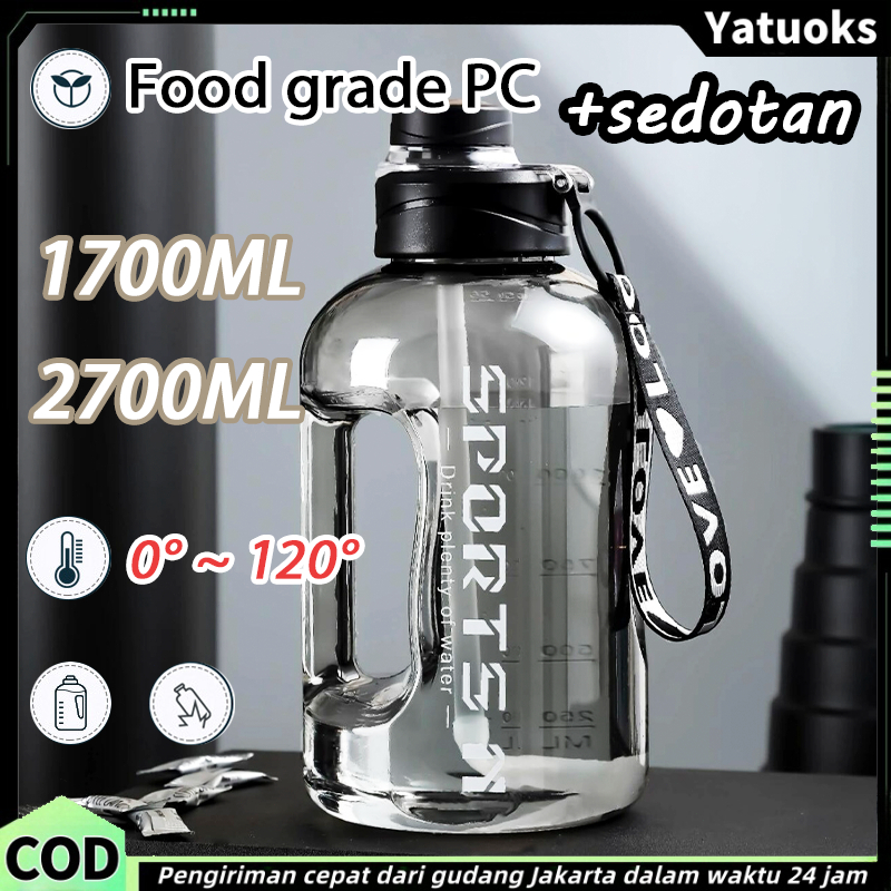 Jual 2.7L/1.7L Fitness Olahraga Sport Water Bottle Botol air olahraga ...