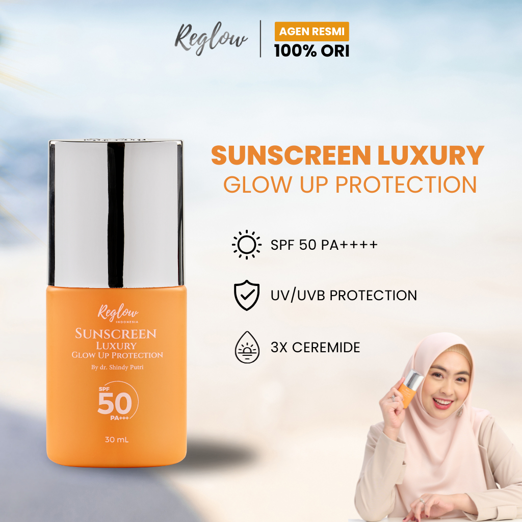 Jual Reglow Sunscreen Luxury Glow Up Protection SPF 50 PA+++ Wajah ...