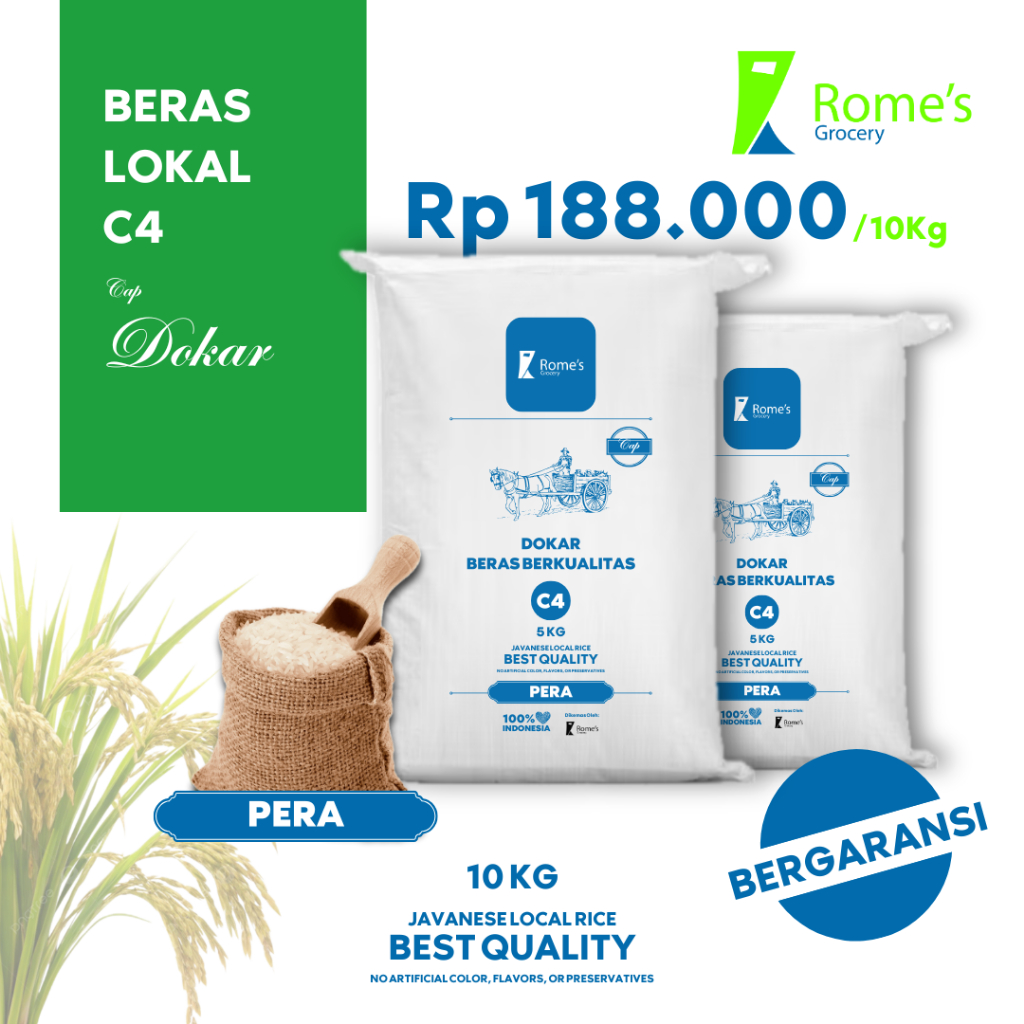Jual Beras Lokal (Pera) | 10 Kg I Fresh I Bergaransi I Romes Grocery ...