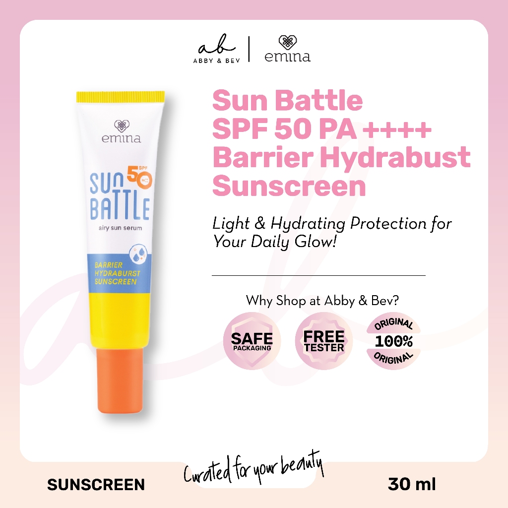 Jual AB - Emina Sun Battle SPF50 PA++++ Barrier Hydraburst Sunscreen ...