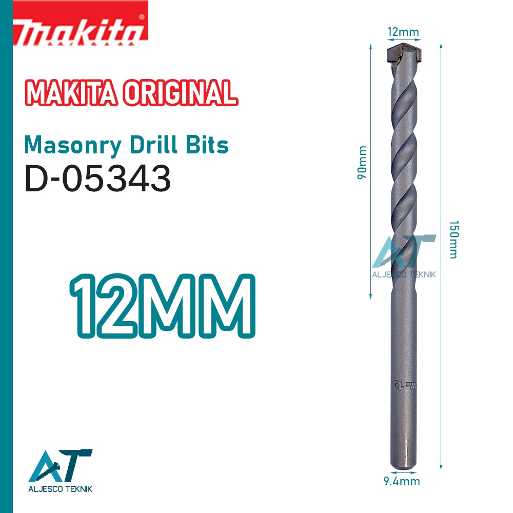 Jual MAKITA ORIGINAL MATA BOR TEMBOK BETON 12MM 12 MM – MASONRY DRILL ...