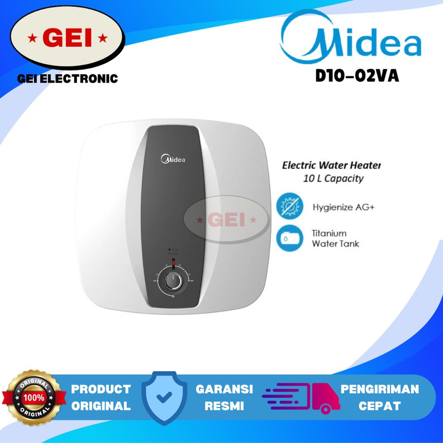 Jual Midea D10-02VA Water Heater 10 Liter D10 02VA / Pemanas Air Listrik D1002VA 10L | Shopee ...