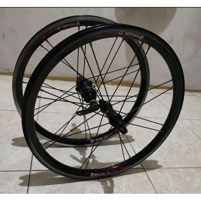 Jual wheelset mialo 16+ 349 rimbrake sepasang | Shopee Indonesia