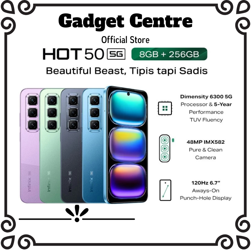 Jual Infinix Hot 50 5G 8/256GB - Garansi Resmi | Shopee Indonesia