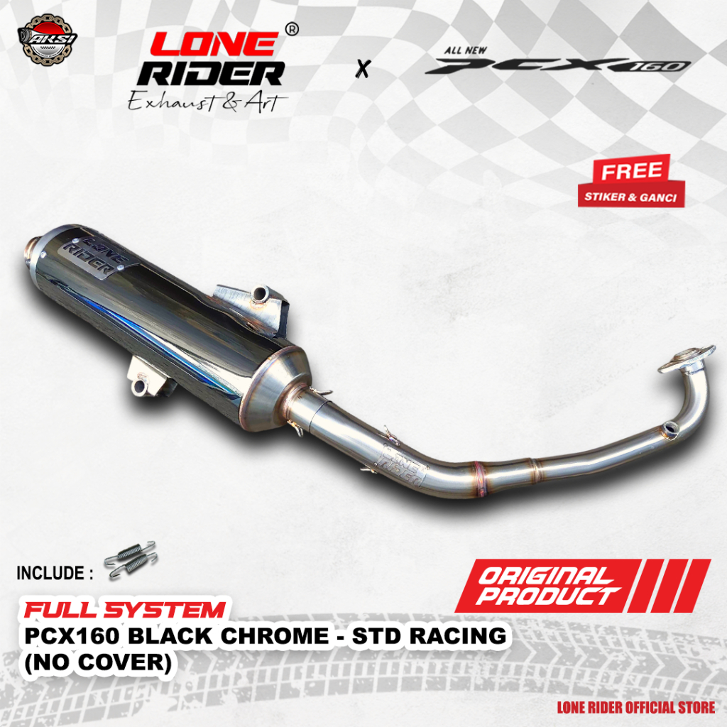 Jual ORIGINAL LONE RIDER Standar Racing New ADV 160 Black Chrome - Lone ...
