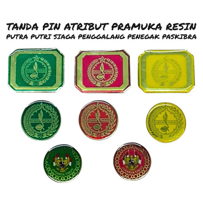 Jual TANDA PIN ATRIBUT PERLENGKAPAN PRAMUKA RESIN LENCANA PASKIBRA ...