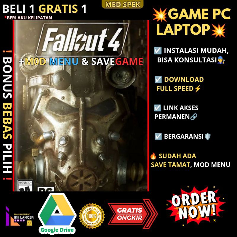 Jual Fallout 4 Complete Edition +M 0 D MENU & SAVEGAME - PC LAPTOP ...