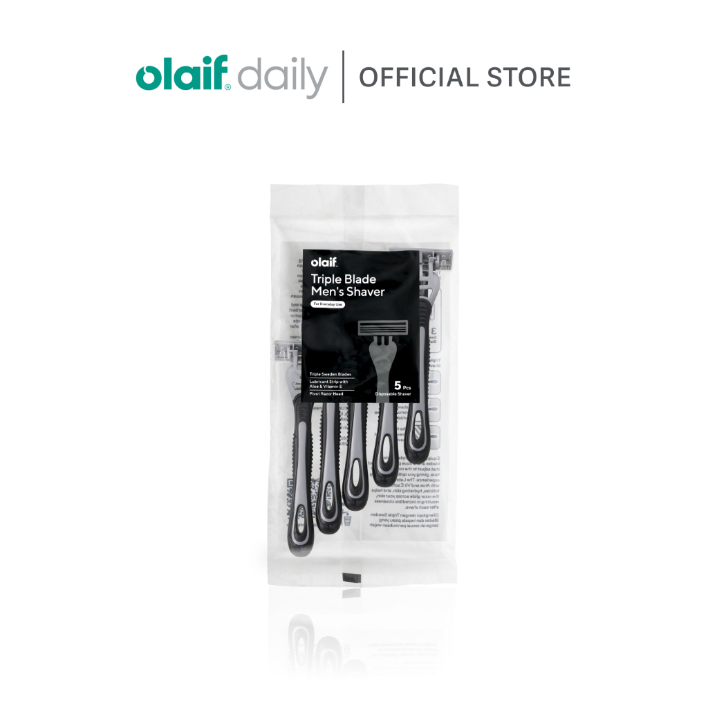 Jual Olaif Daily Triple Blade Men's Shaver (5pcs) - Alat Cukur Kumis ...