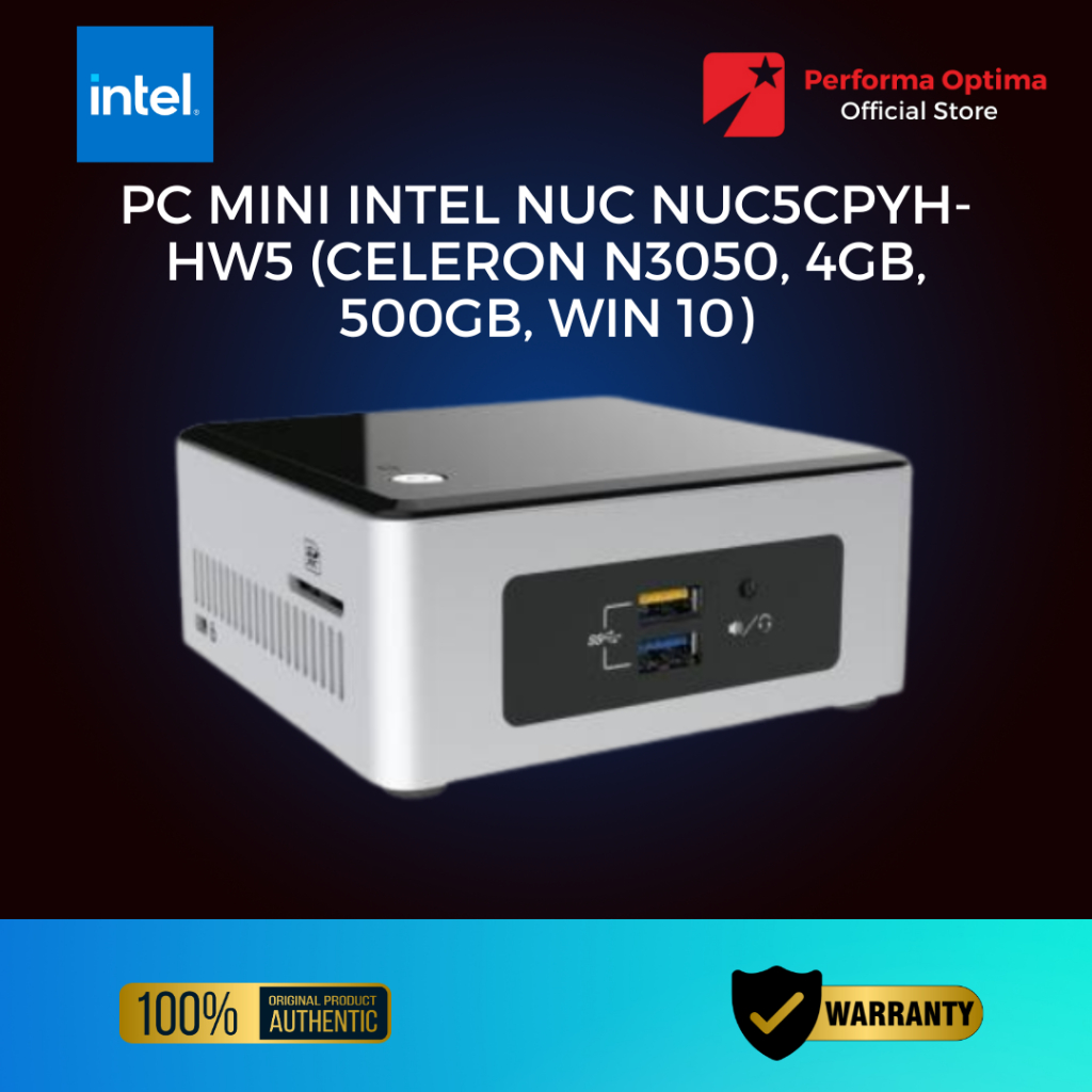 Jual PC MINI INTEL NUC NUC5CPYH-HW5 (CELERON N3050, 4GB, 500GB, WIN 10 ...